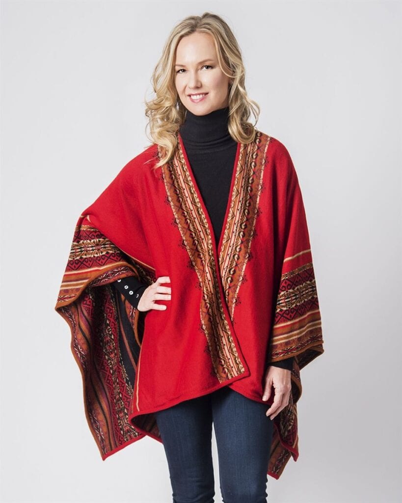 Atlantis Reversible Alpaca Ruana – Rosehaven Alpacas